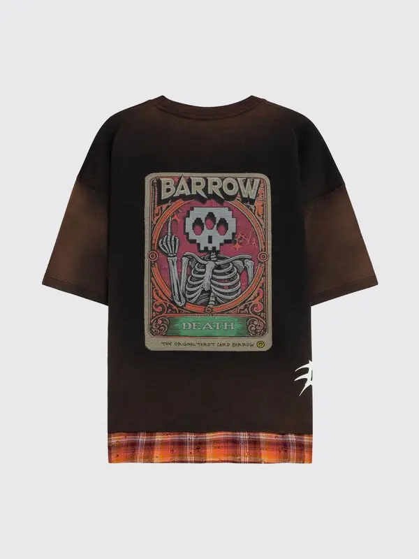 BARROW Printed Cotton T-shirt - Black