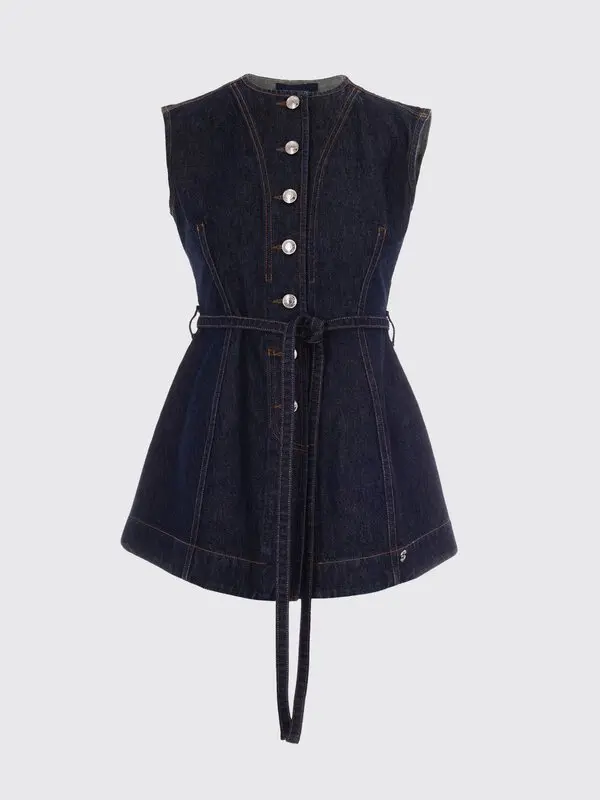 Sportmax Sleeveless Belted Denim Top