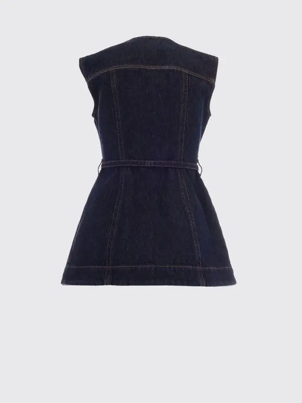 Sportmax Sleeveless Belted Denim Top