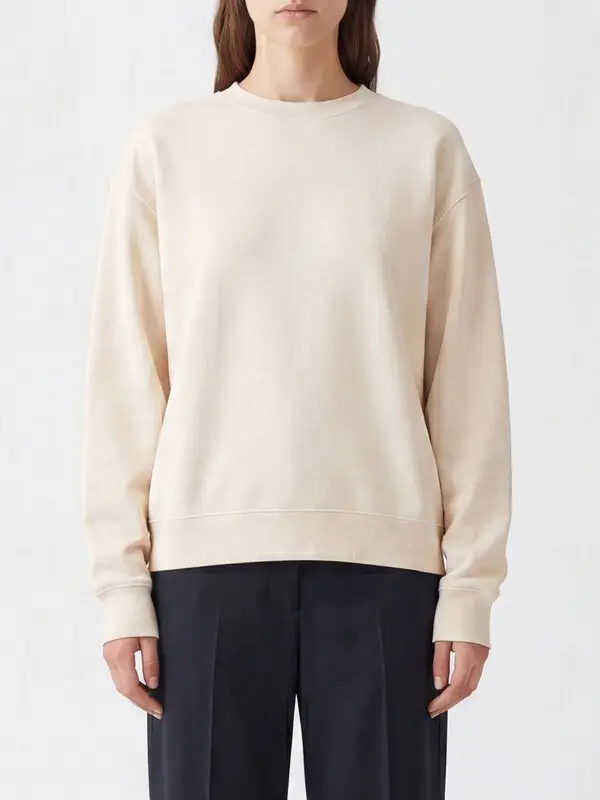 GOLDEN GOOSE Relaxed Fit Cotton Crewneck Sweatshirt With Dropped Shoulders - White