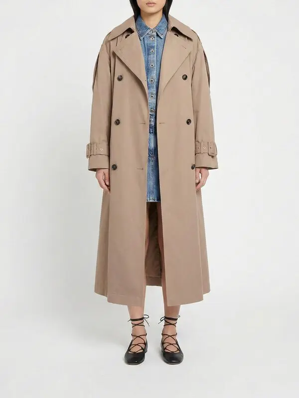 Sportmax Double-breasted Trench Coat - Beige