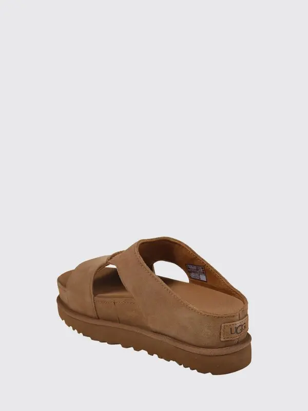UGG Goldenstar Hi Suede Wedge Sandals - Brown