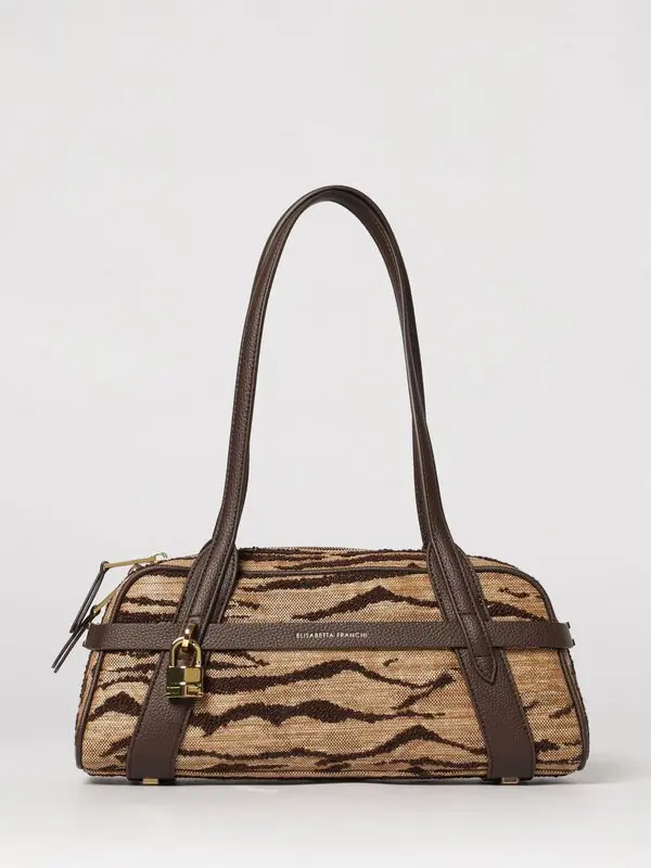 Elisabetta Franchi Shoulder Bag - Camel