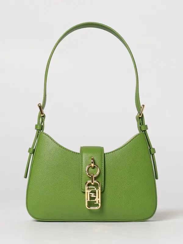 Elisabetta Franchi Small Hobo Bag With Charm By - Green
