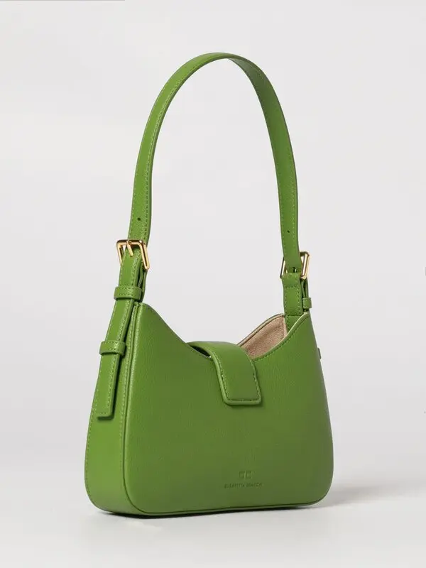 Elisabetta Franchi Small Hobo Bag With Charm By - Green