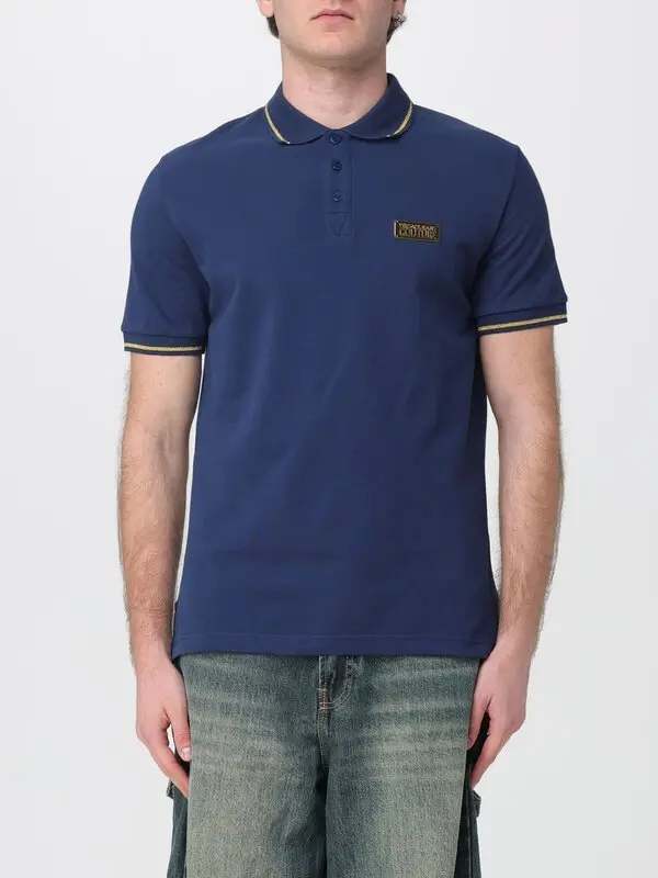Versace Cotton Polo Shirt With Logo
