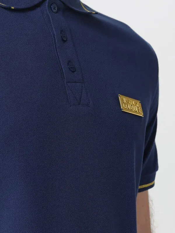 Versace Cotton Polo Shirt With Logo