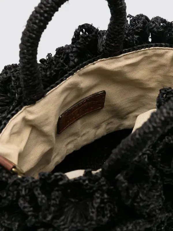IBELIV Coral Raffia Handbag - Black