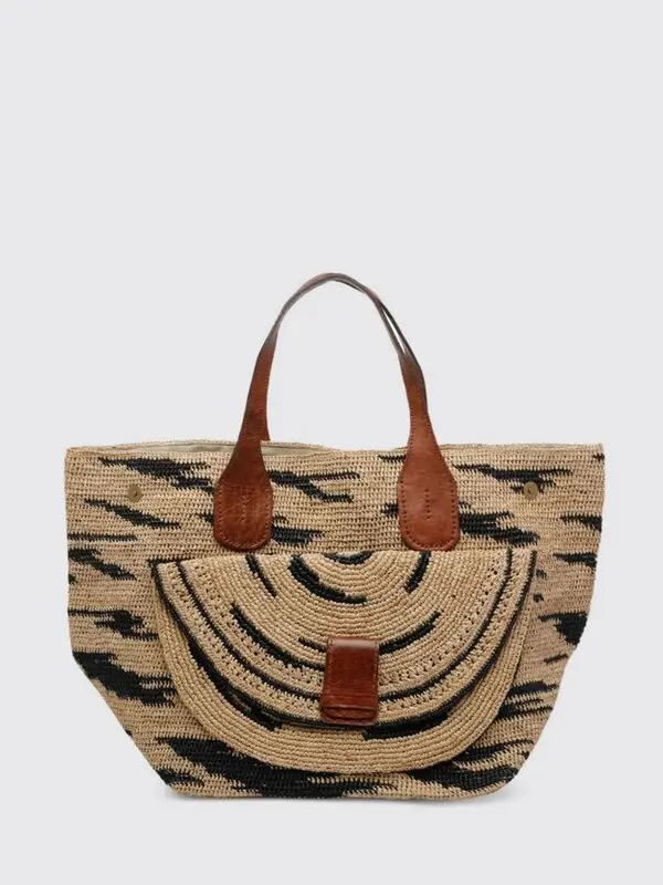 IBELIV Laza Ii Jacquard Raffia Tote Bag - Black