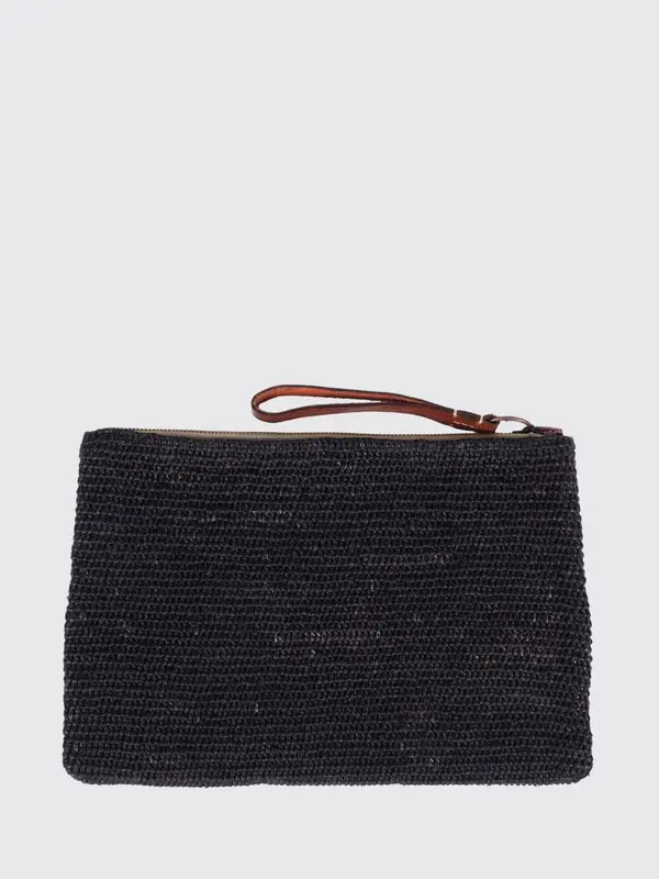 IBELIV Tea Ampy Crocheted Raffia Pouch - Black
