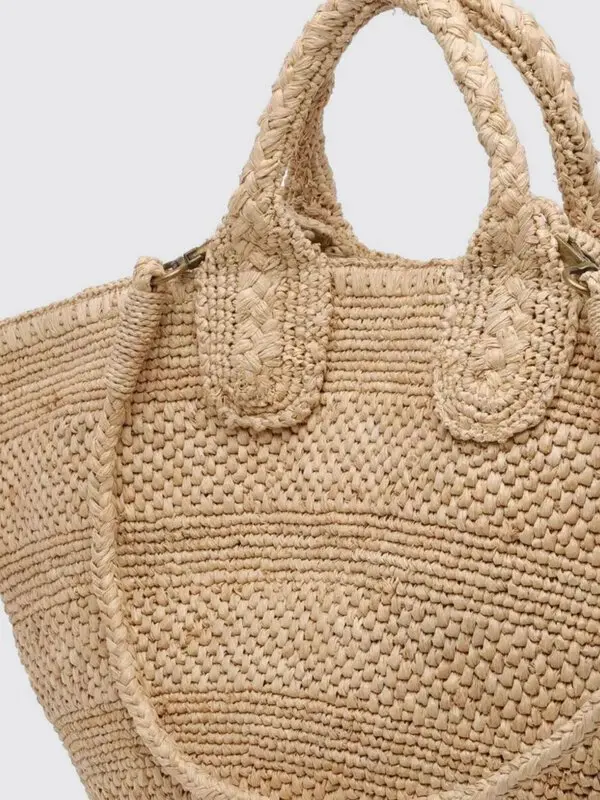 IBELIV Handwoven Raffia Tote - Nude