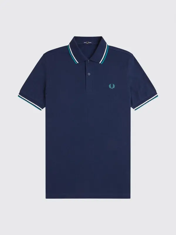 Fred Perry Cotton Polo Shirt With Logo - Blue