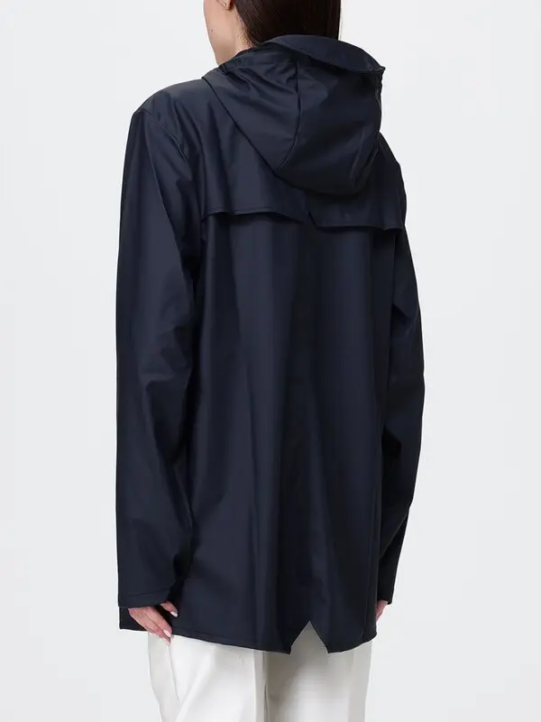 Rains Waterproof Polyester Hooded Raincoat - Navy