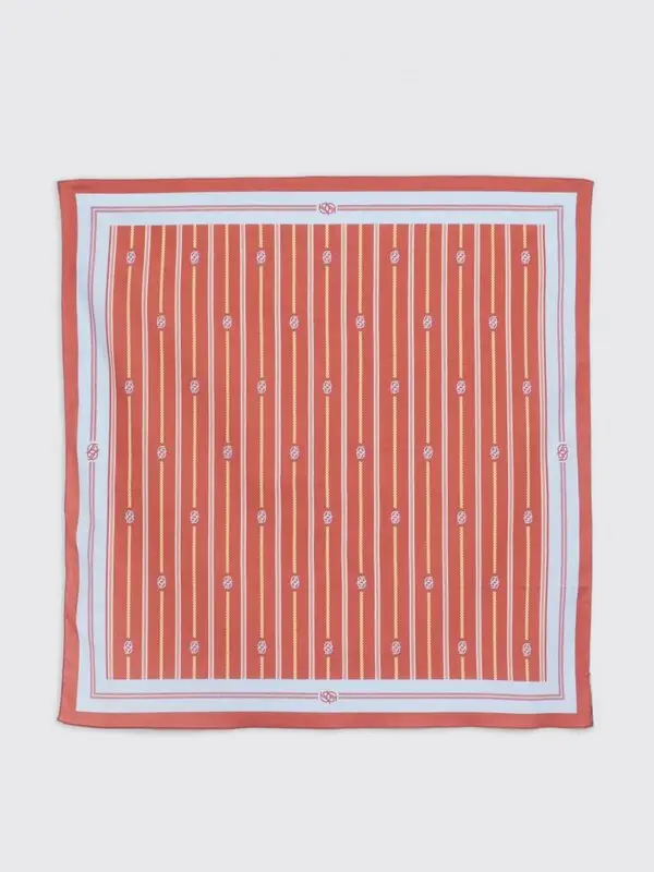 Drole De Monsieur Cotton Scarf With Logo - Red