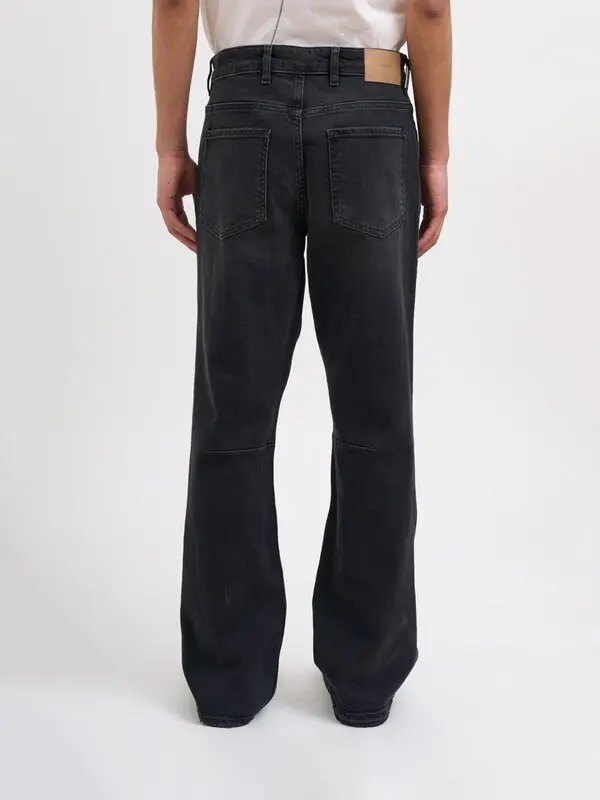 REPRESENT Cotton Denim Flared Jeans - Black