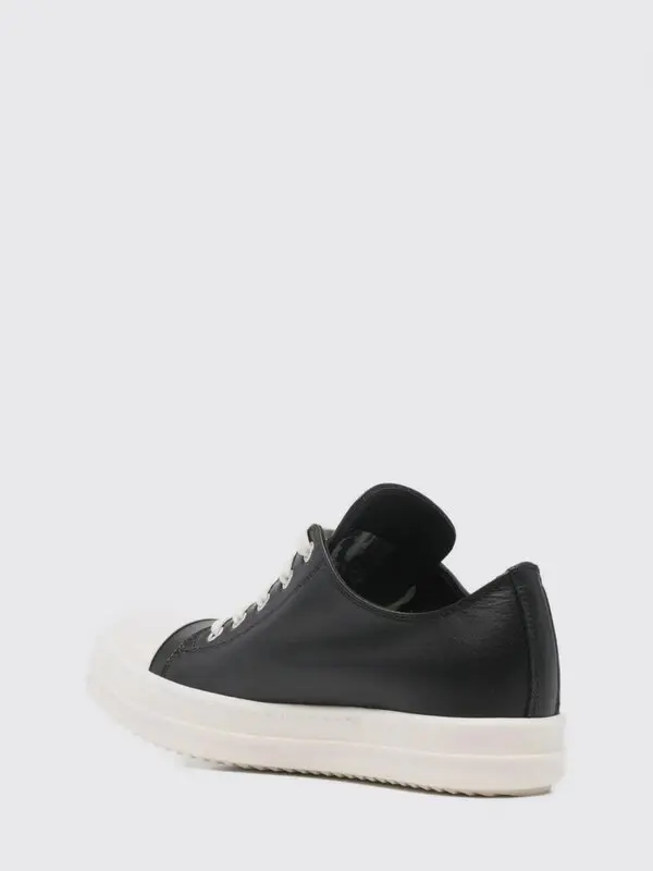 Rick Owens Low Top Leather Sneakers - Black
