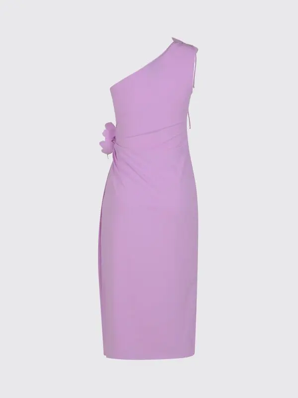 Coperni One-shoulder Ruched Midi Dress - Violet