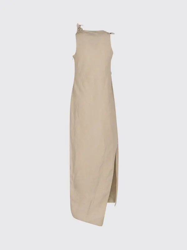 Coperni Asymmetrical Draped Dress - Beige
