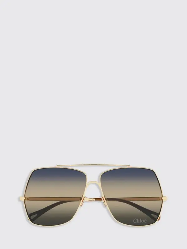 Chloé Aviator Metal Sunglasses - Cocoa