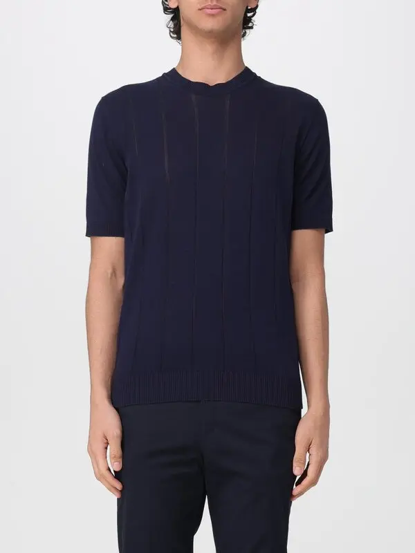 KANGRA Cotton Crew Neck Pullover - Blue