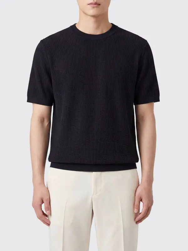 KANGRA Ribbed Knit Pullover - Black