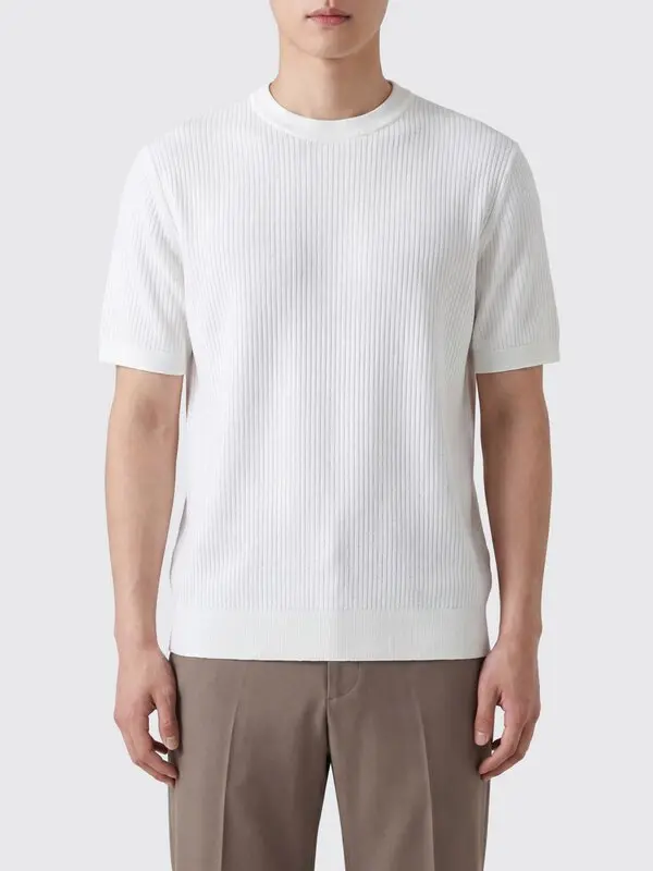 KANGRA Ribbed Knit Pullover - White