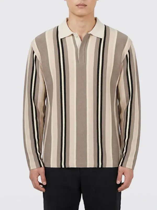Guest In Residence Striped Cashmere Polo Shirt - Red
