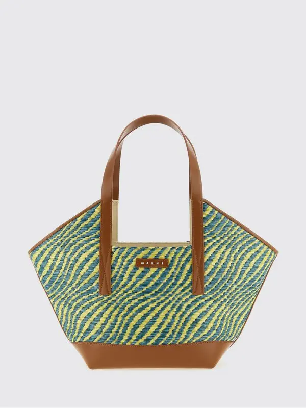Marni Woven Tote Bag - Green