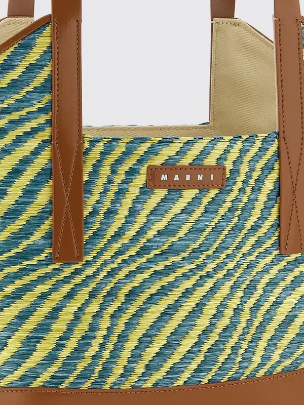 Marni Woven Tote Bag - Green