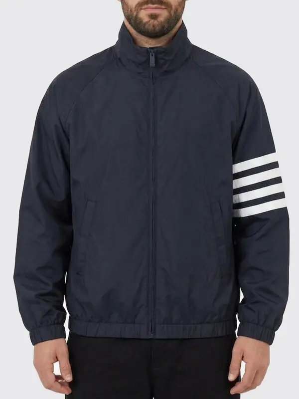 Thom Browne Nylon Windbreaker Jacket - Navy