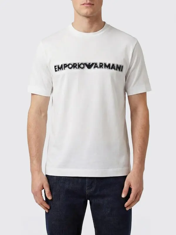 Emporio Armani Cotton T-shirt With Logo - White