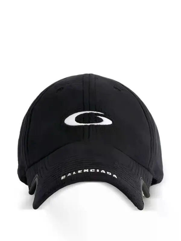 Balenciaga Logo Baseball Cap - Black