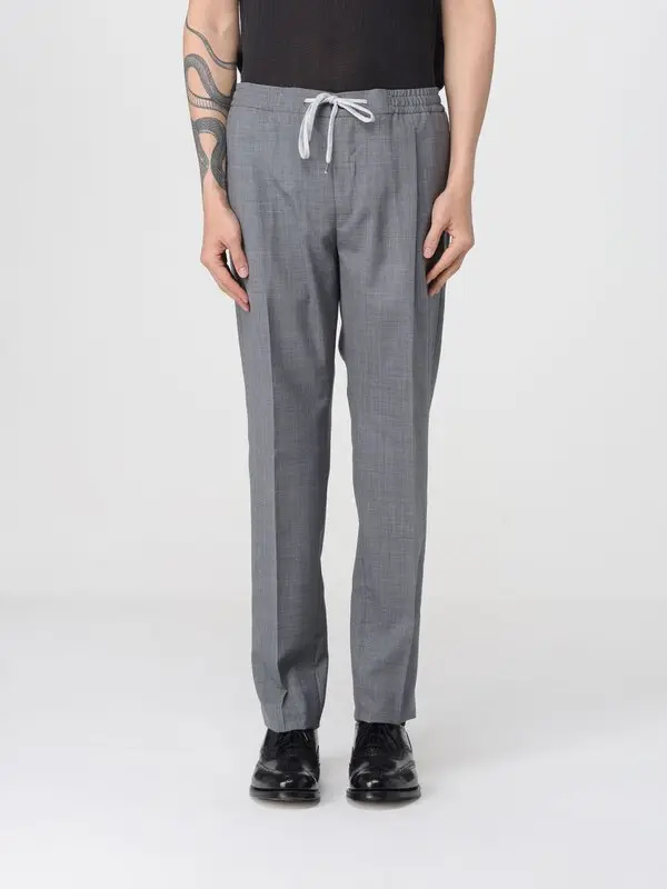 PT TORINO Tailored Trousers With Drawstring Waist - Grey