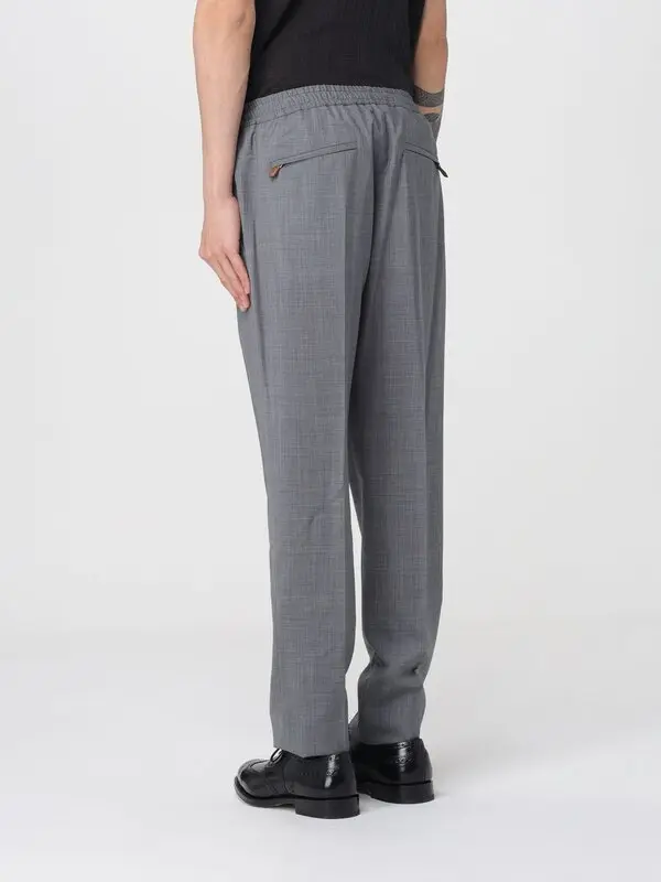 PT TORINO Tailored Trousers With Drawstring Waist - Grey