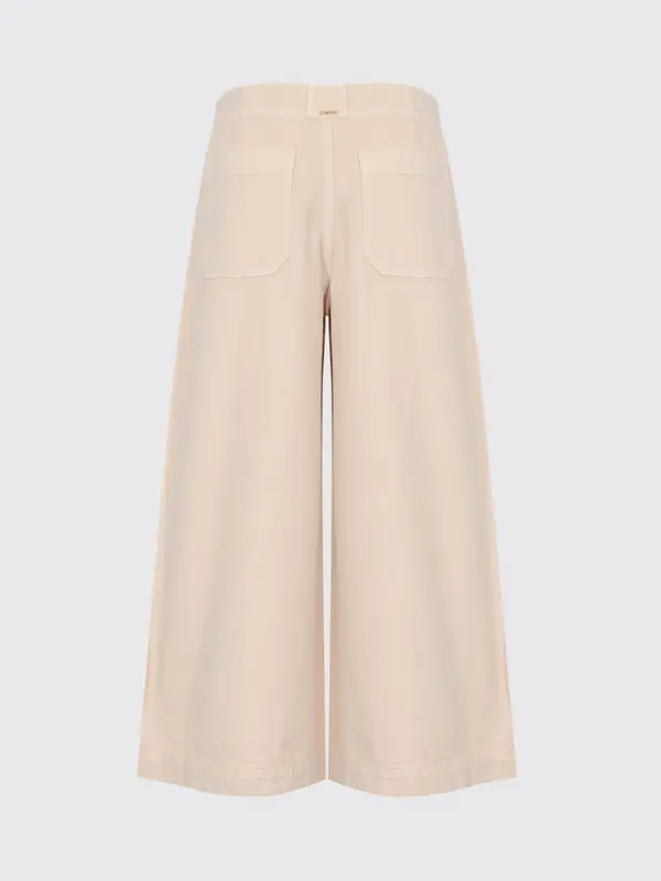 TWINSET Wide Leg Cotton Denim Jeans