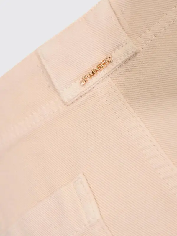 TWINSET Wide Leg Cotton Denim Jeans