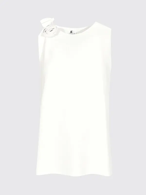 Liviana Conti Sleeveless Top With Flower Appliqu