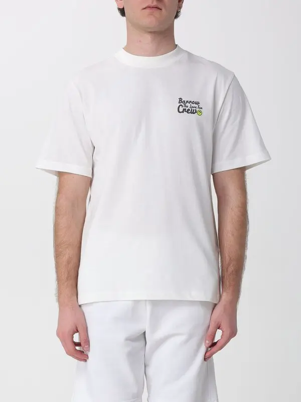 BARROW Printed Cotton T-shirt - White