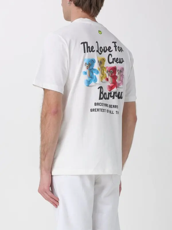 BARROW Printed Cotton T-shirt - White