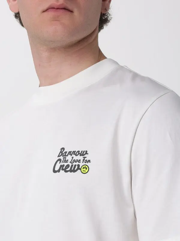 BARROW Printed Cotton T-shirt - White