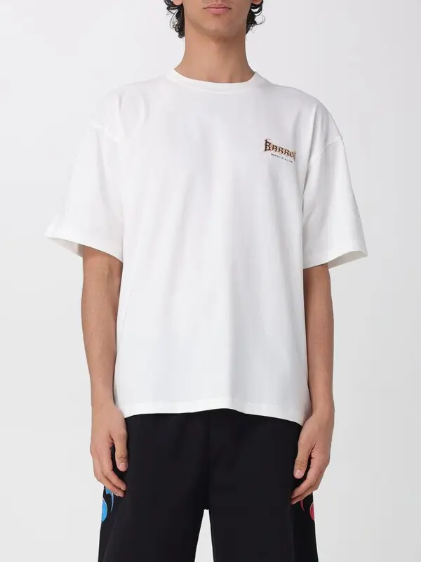 BARROW Cotton T-shirt With Skull Print - White