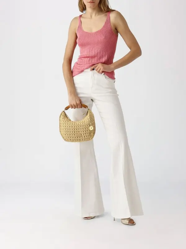 TWINSET Ribbed Knit Tank Top - Pink