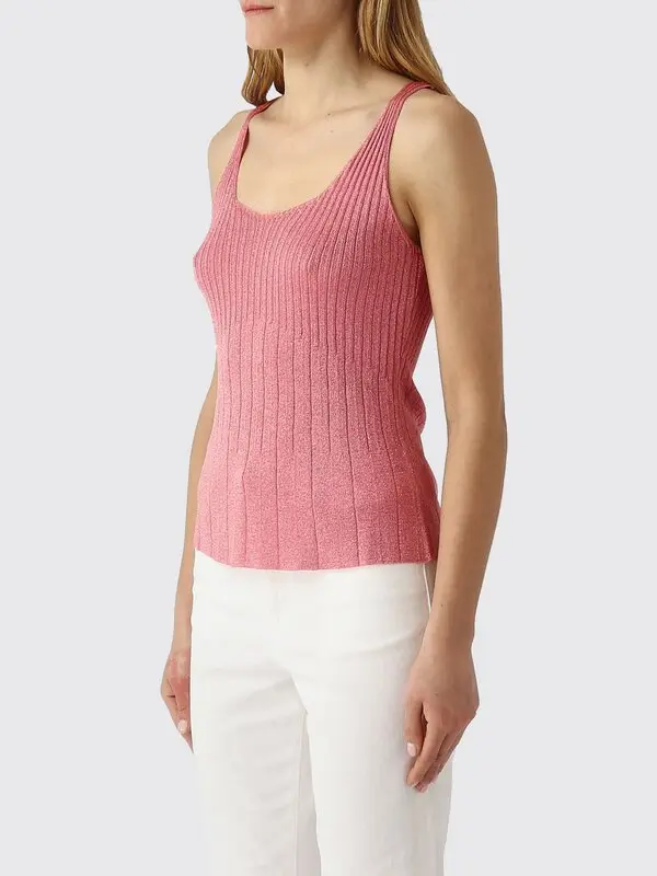 TWINSET Ribbed Knit Tank Top - Pink
