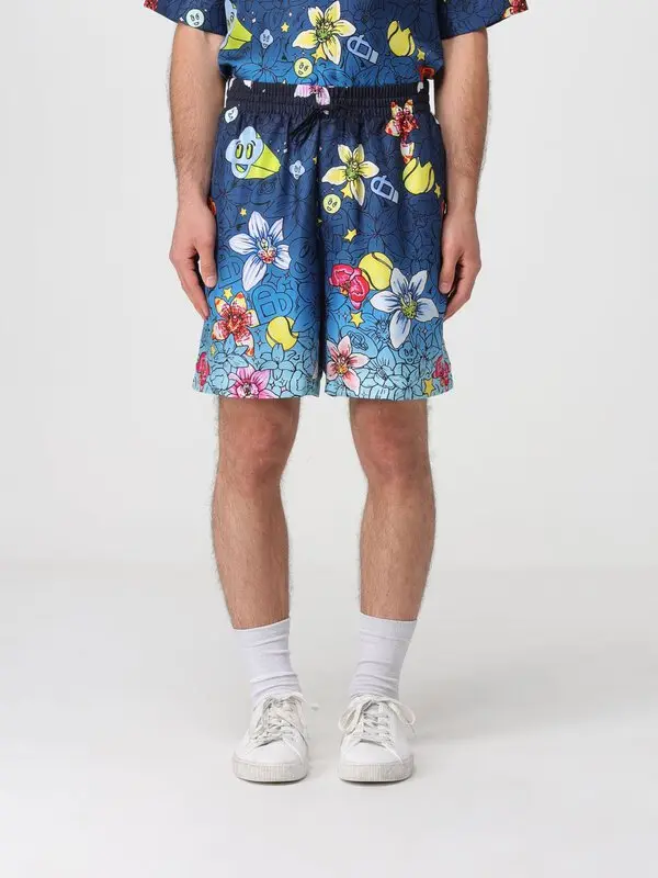 Casablanca Printed Silk Shorts - Blue