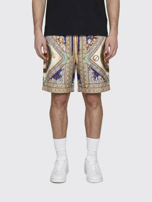 Casablanca Printed Silk Shorts - Red