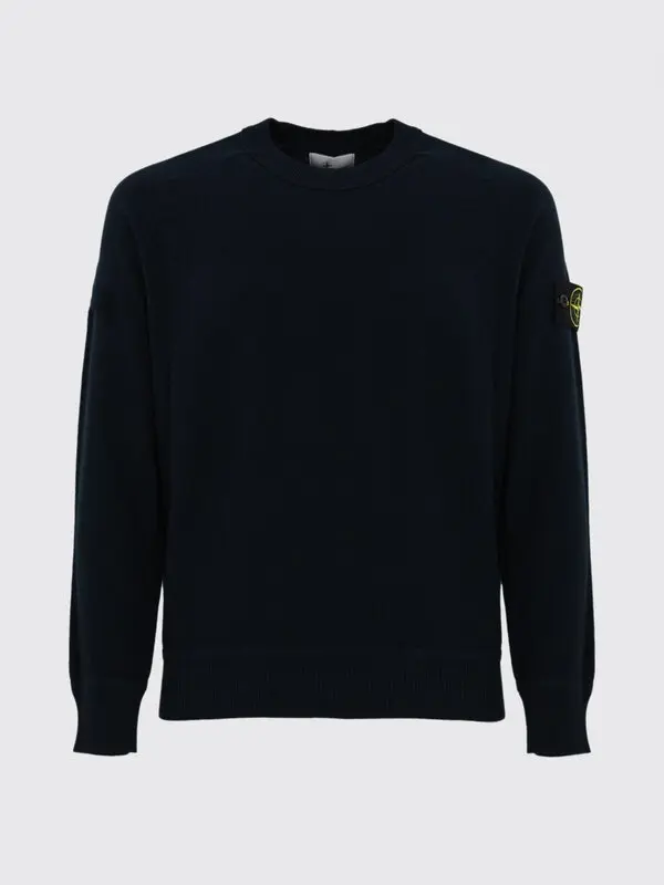 Stone Island Cotton Crew Neck Pullover - Blue