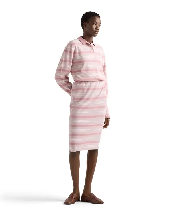 Prada Striped Piqué Skirt