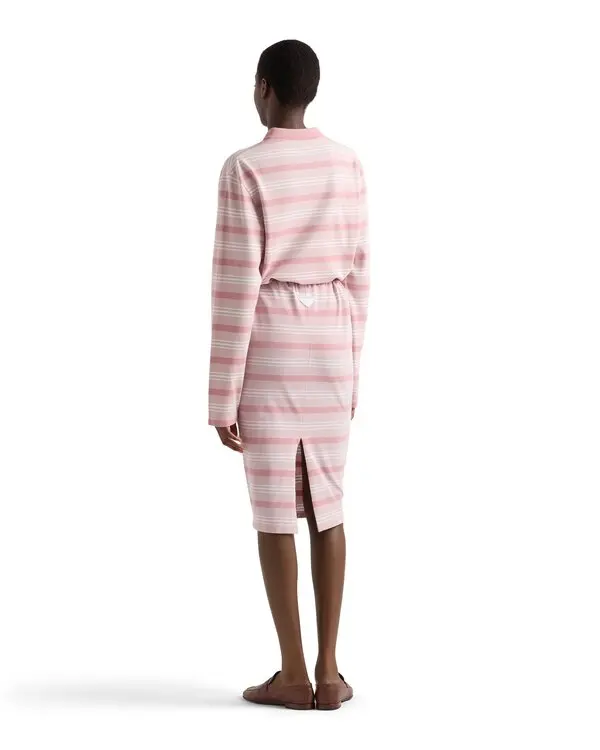Prada Striped Piqué Skirt