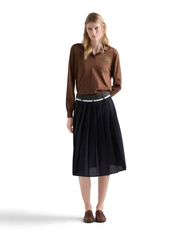 Prada Silk Polo Shirt