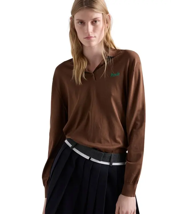 Prada Silk Polo Shirt